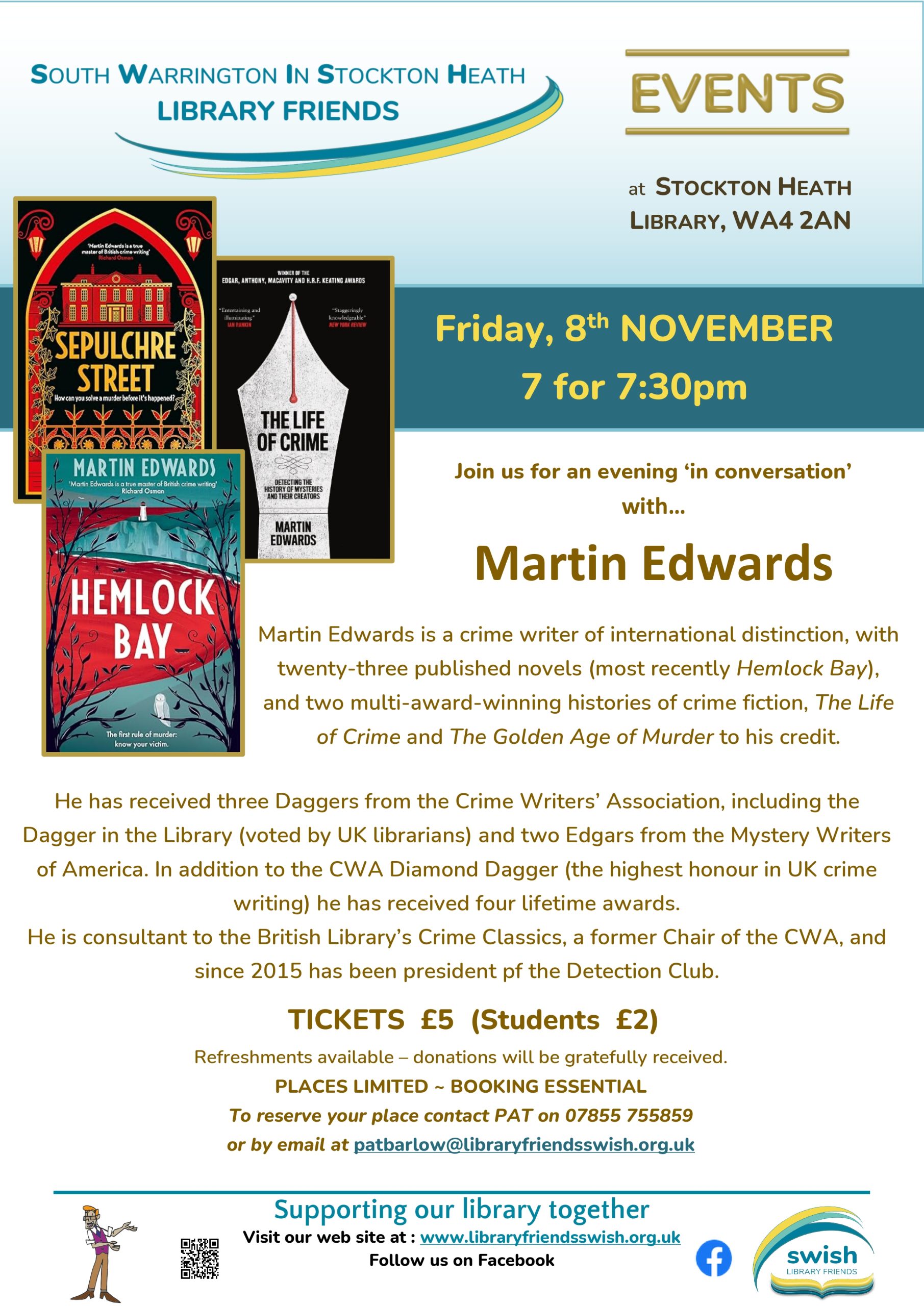 Martin Edwards – Friends of the South Warrington Library in Stockton Heath